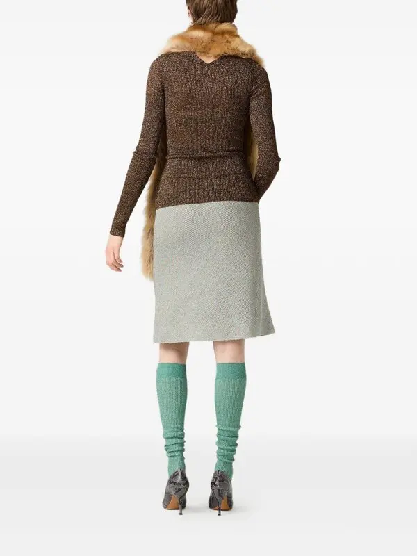 Miu Miu Lamé Skirt - Multicolor