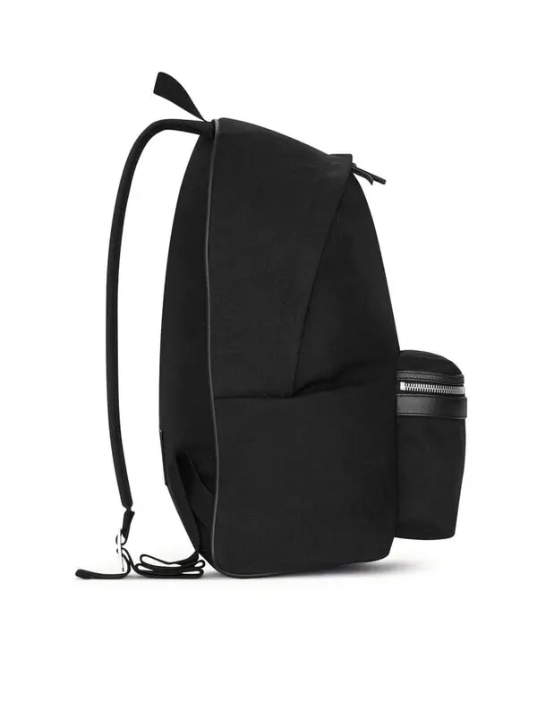 Saint Laurent City Backpack In Canvas, Nylon And Leather