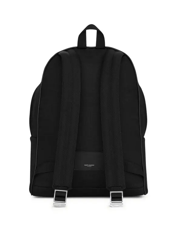 Saint Laurent City Backpack In Canvas, Nylon And Leather