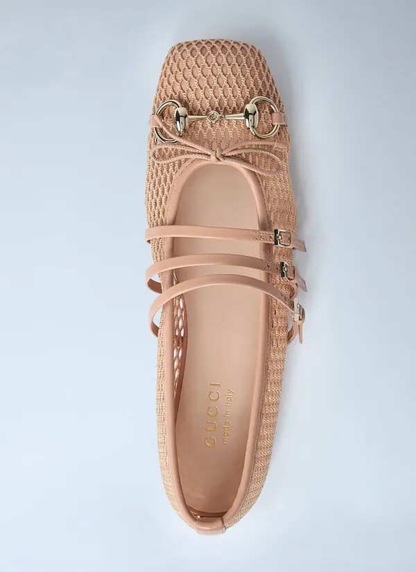 Gucci Horsebit Ballerina Flats - Pink