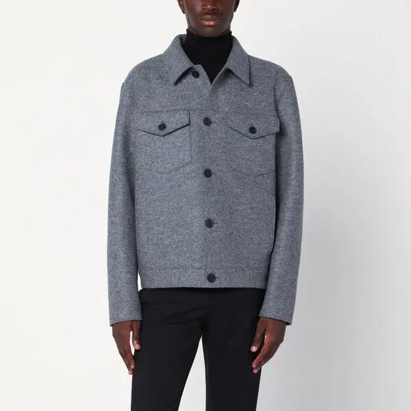 Harris Wharf London Light Grey Wool Jacket