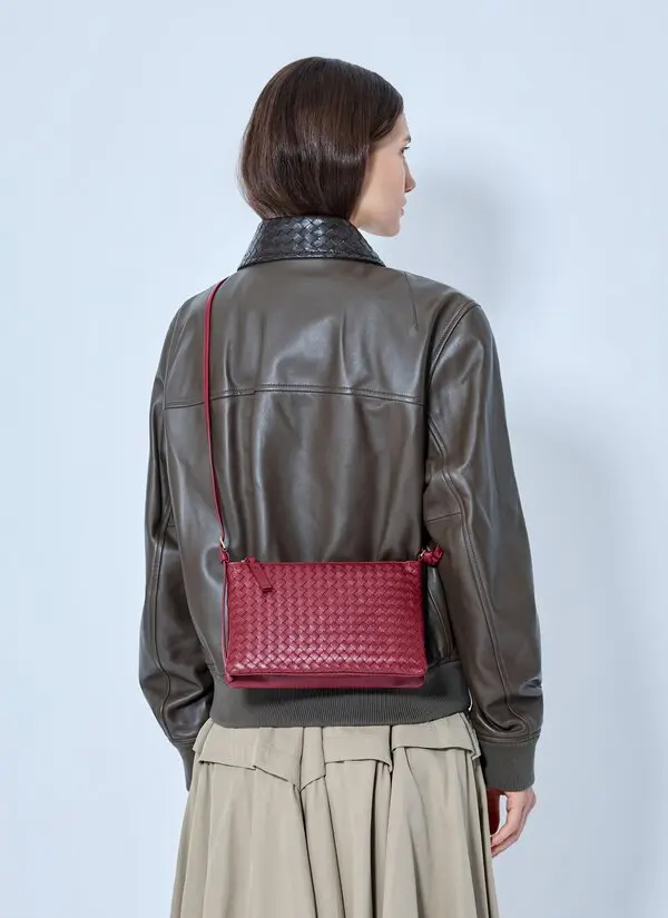 Bottega Veneta Intrecciato Pouch - Red