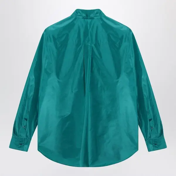 Fendi Jade Green Silk Shirt