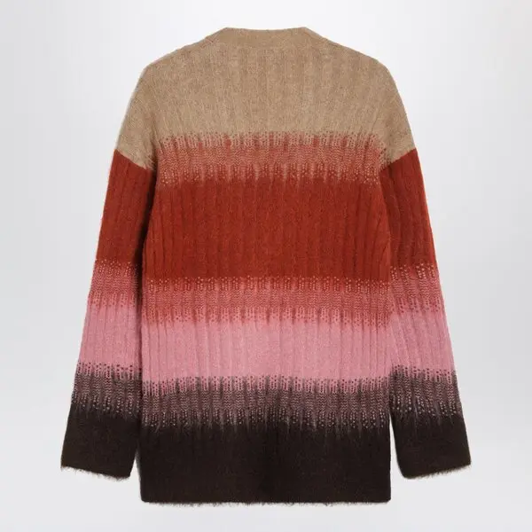 Fendi Multicoloured Mohair And Wool Cardigan