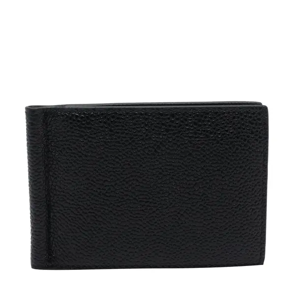 Thom Browne Money Clip Wallet With Inner Logo - Black