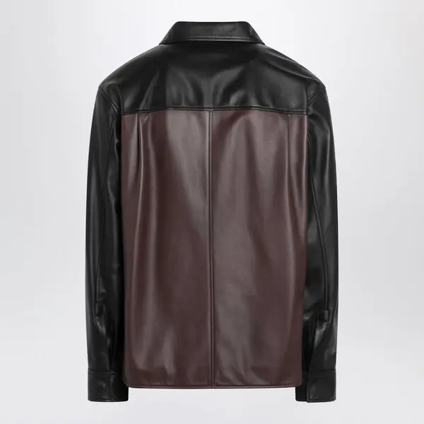 Loewe Burgundy Leather Overshirt - Black