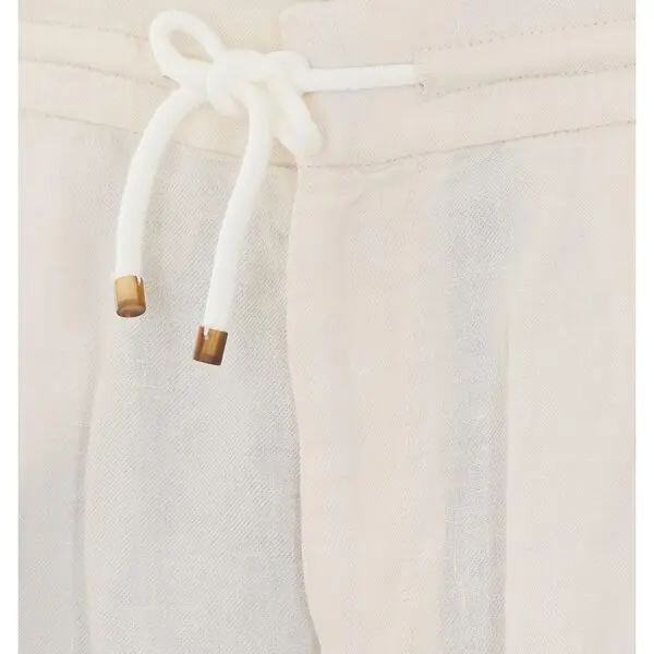 Brunello Cucinelli Linen Cotton Bermuda Shorts - White
