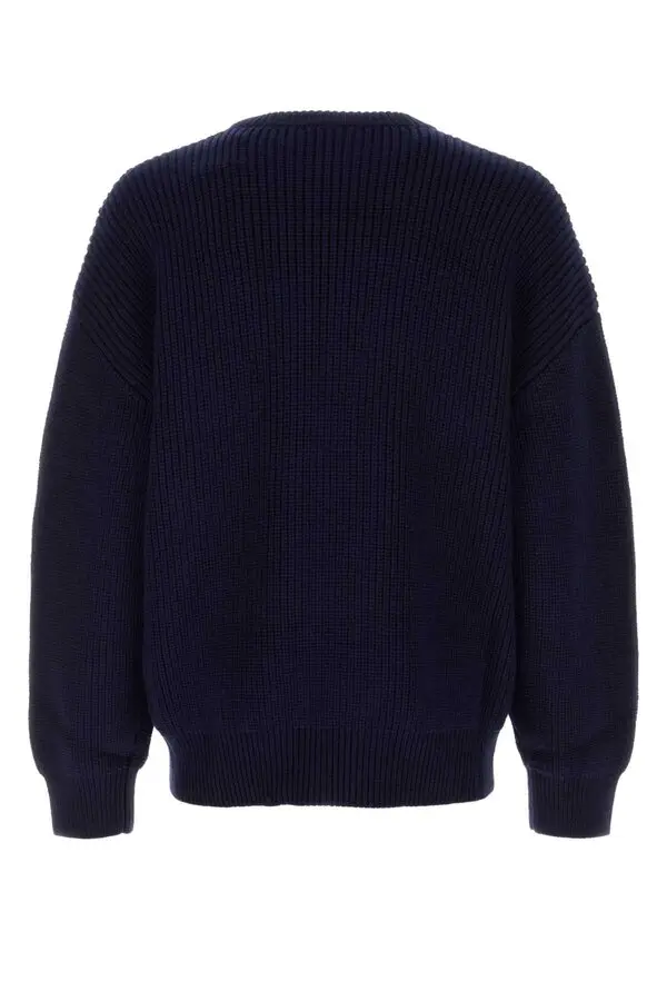 MARINE SERRE Navy Wool Sweater
