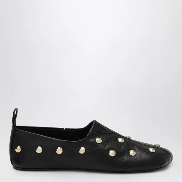 Chloé Rita Ballerinas In Studded Leather - Black