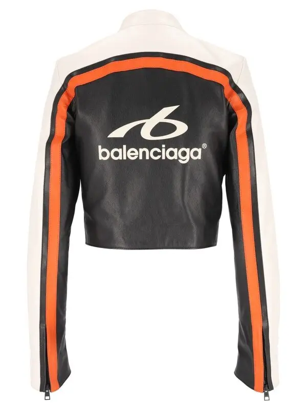 Balenciaga Fitted Leather Biker Jacket