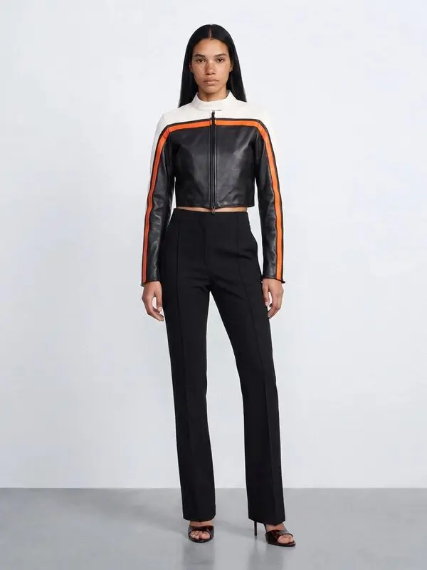 Balenciaga Fitted Leather Biker Jacket