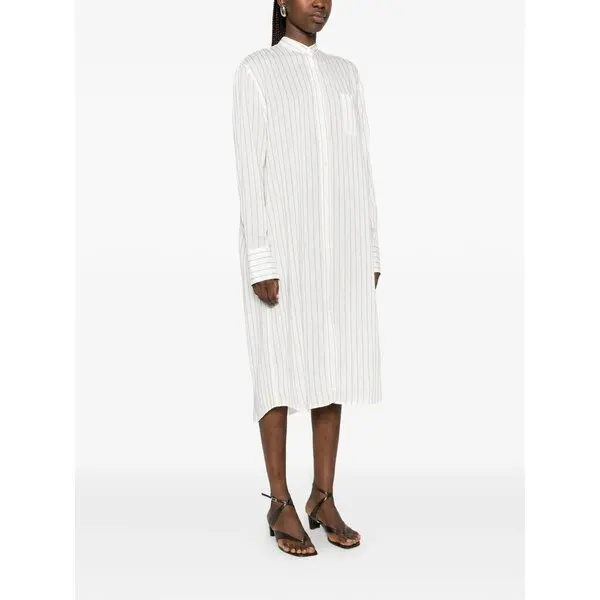 TOTEME Striped Day Dress - White