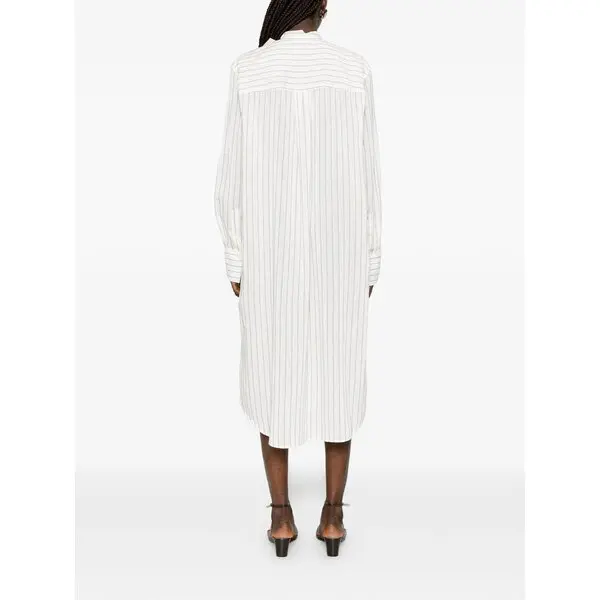 TOTEME Striped Day Dress - White