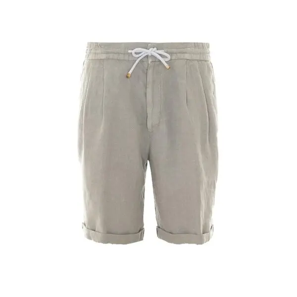 Brunello Cucinelli Linen Gabardine Bermuda - Green