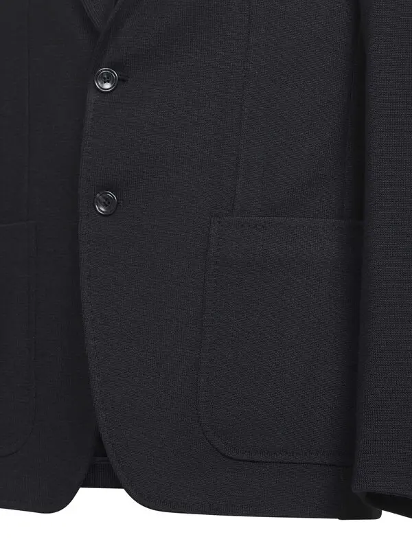 Tagliatore Black Jersey Montecarlo Single-breasted Blazer