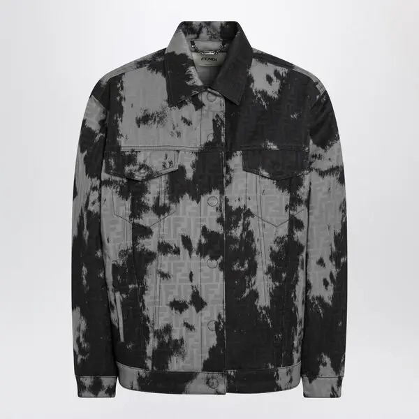 Fendi Animalier Ff Denim Jacket - Black