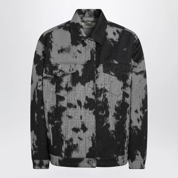 Fendi Animalier Ff Denim Jacket - Black