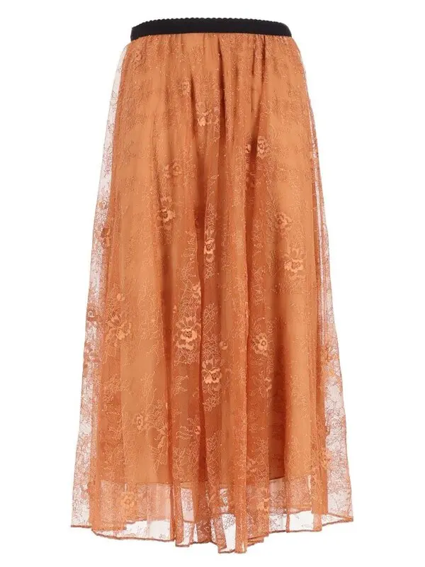 FORTE_FORTE Tulle Midi Skirt - Yellow