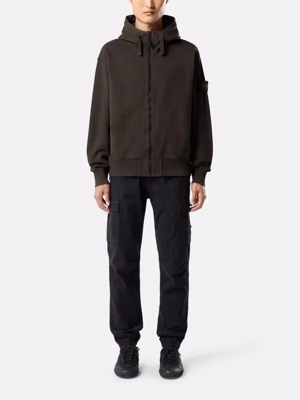 Stone Island Organic Cotton Fleece Hoodie Sweatshirt - Multicolor