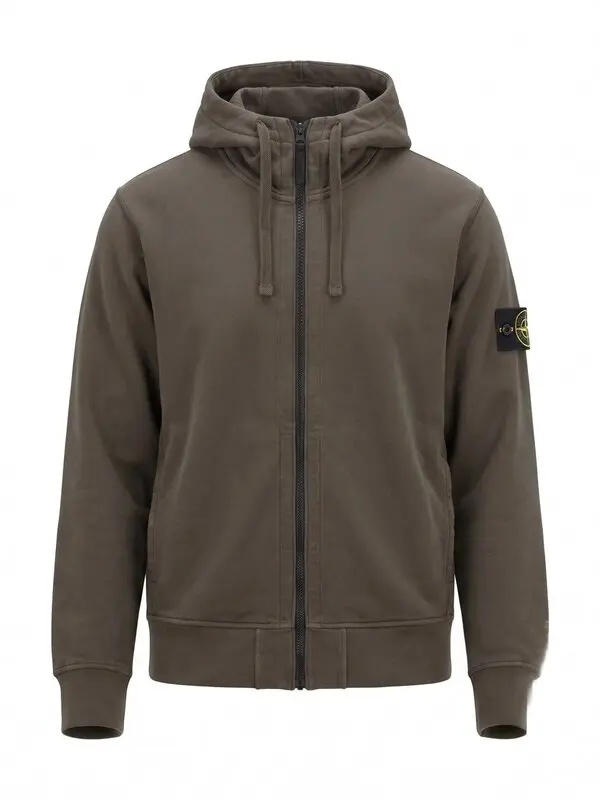 Stone Island Organic Cotton Fleece Hoodie Sweatshirt - Multicolor
