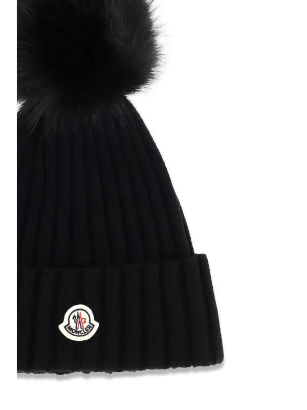 Moncler Wool Hat With Pon Pon