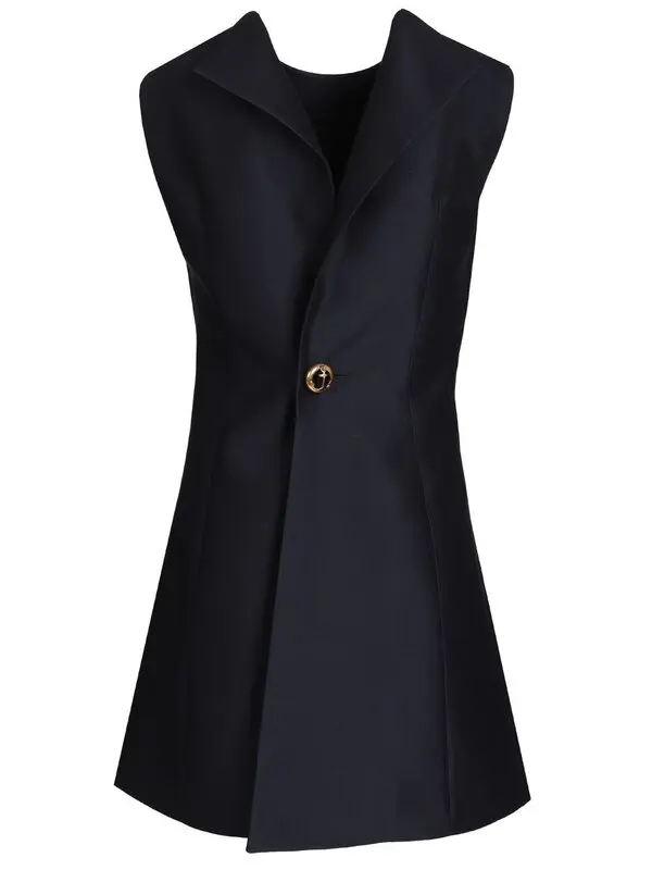 Balenciaga Mini Abito A Trapezio In Lana E Seta