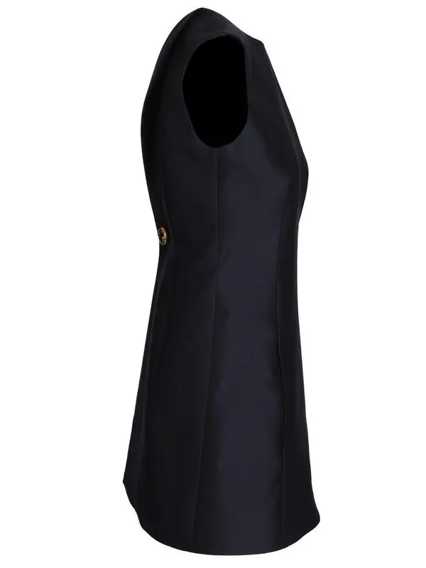 Balenciaga Mini Abito A Trapezio In Lana E Seta