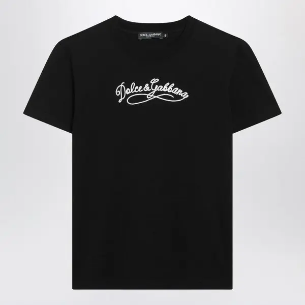 Dolce & Gabbana Jersey T-shirt With Embroidery - Black