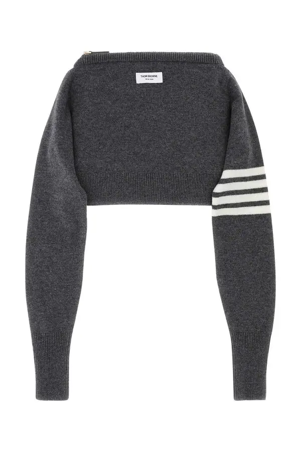 Thom Browne Wool Clutch - Gray