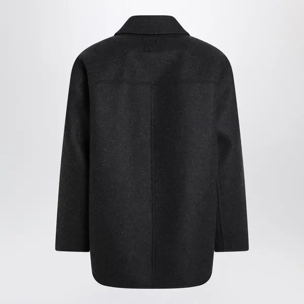 Fendi Double-breasted Wool Caban Coat - Gray