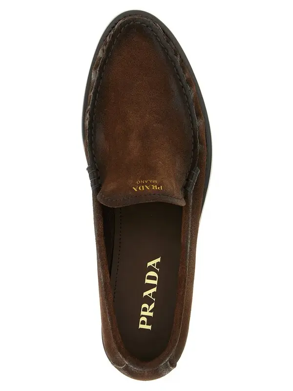 Prada Suede Loafers - Brown