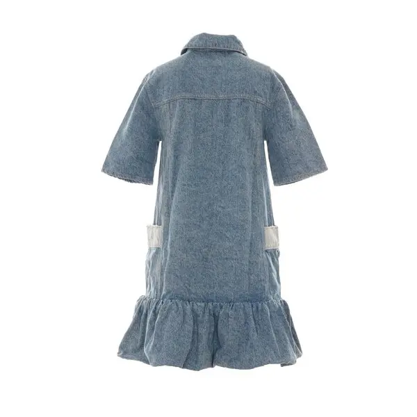 GANNI Patchwork Denim Dress