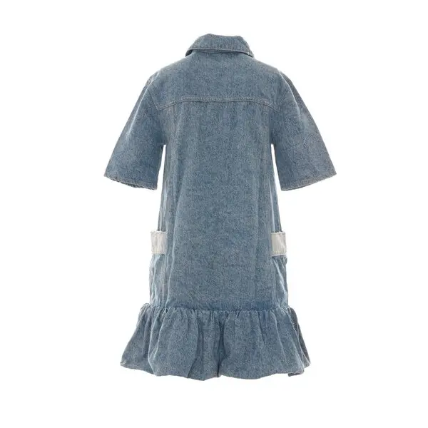 GANNI Patchwork Denim Dress