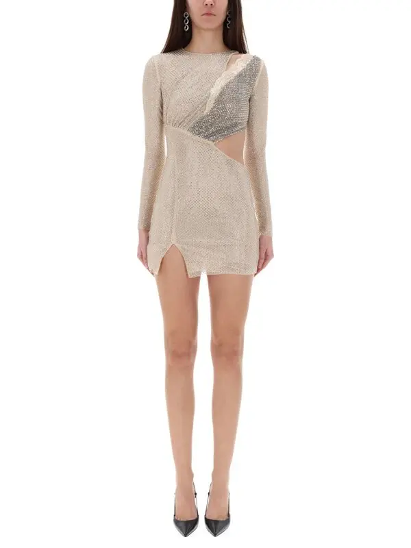 SELF-PORTRAIT Rhinestones Mini Dress