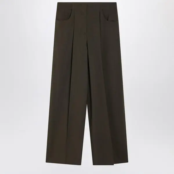 Fendi Wool And Mohair Trousers - Green