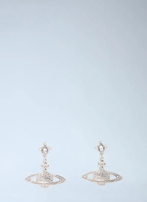 VIVIENNE WESTWOOD Mini Bas Relief Drop Earrings - Silver