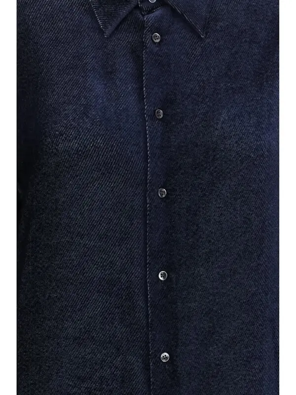 Giorgio Armani Silk Blend Devoré Velvet Twill Shirt