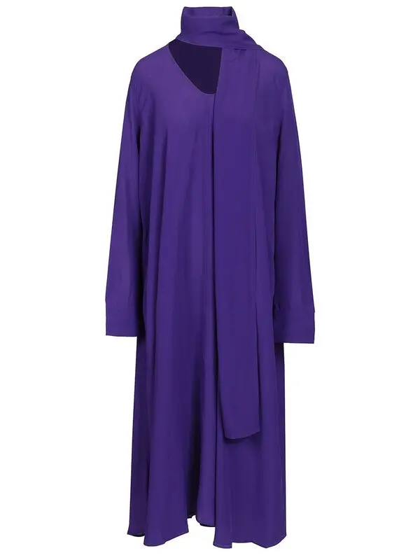TOTEME Viscose Round Neck Dress - Purple