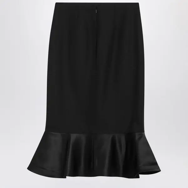 Fendi Grain De Poudre Wool Skirt