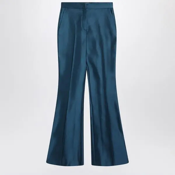 Fendi Teal Duchess Satin Trousers