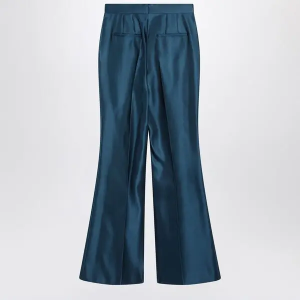 Fendi Teal Duchess Satin Trousers