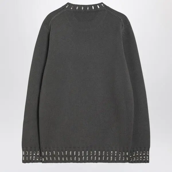 Fendi Grey Wool And Cashmere Jumper
