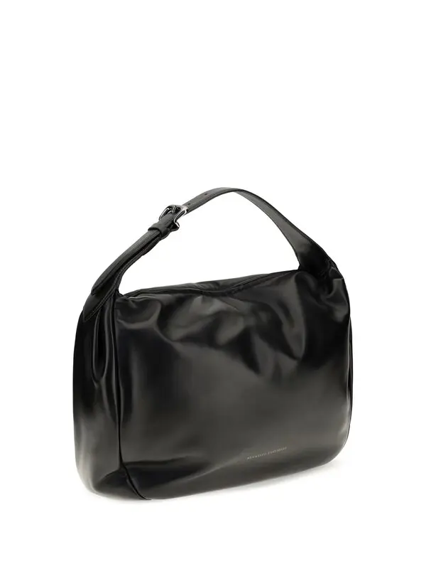 Brunello Cucinelli Boule Nappa Leather Shoulder Bag - Black