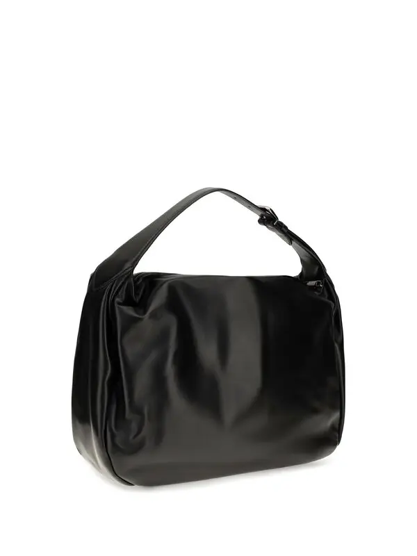 Brunello Cucinelli Boule Nappa Leather Shoulder Bag - Black