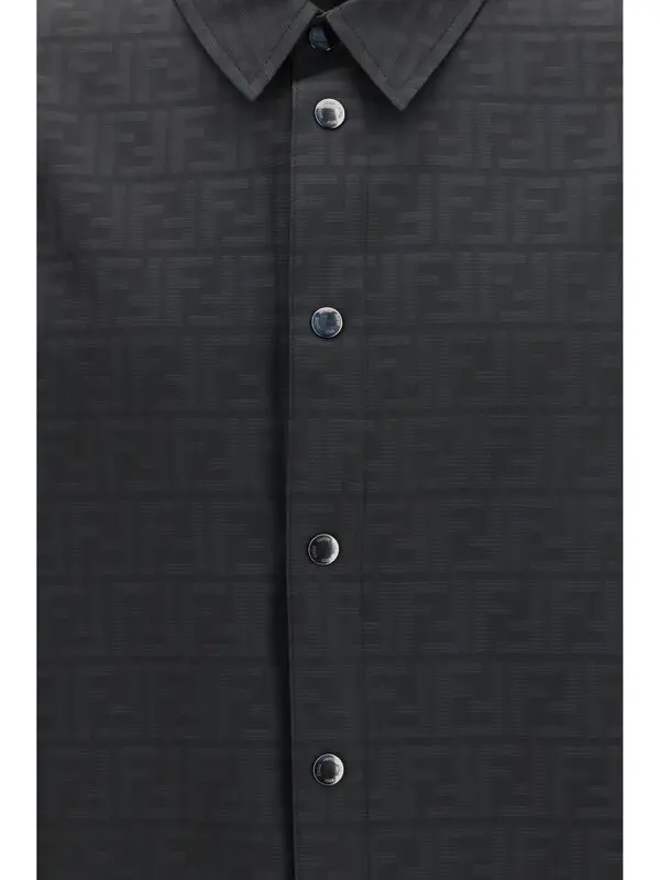 Fendi Ff Jacquard Nylon Shirt - Black