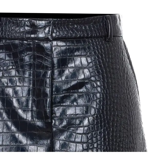 Sportmax Gleba Alligator Effect Paint Mini Skirt