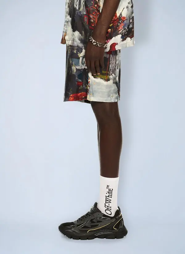 Off-White World Paint Viscose Bowling Shorts
