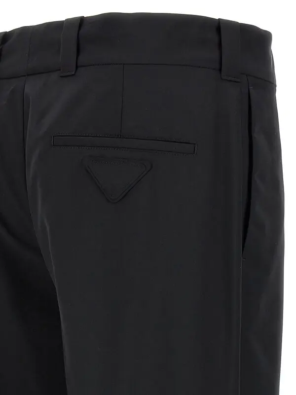 Prada Wool Blend Straight Leg Pants