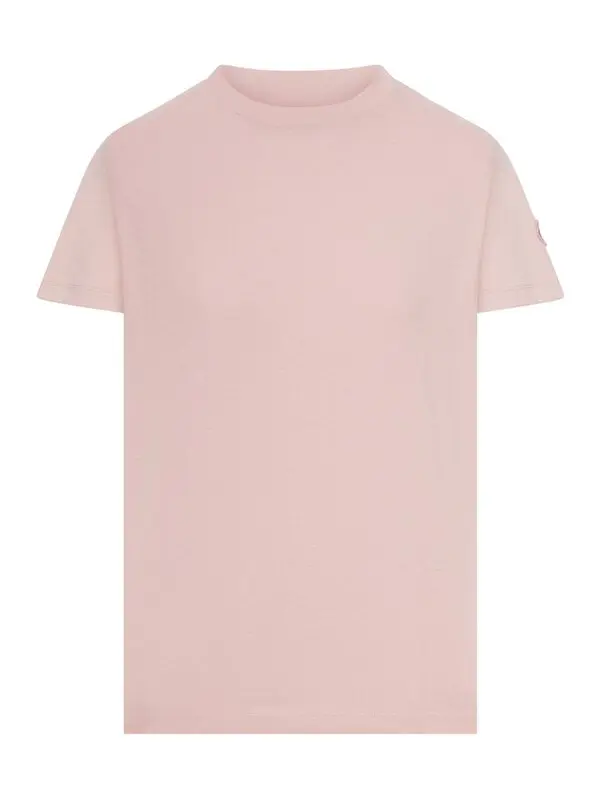 Moncler Cotton T-shirt With Embroidered Logo - Multicolor