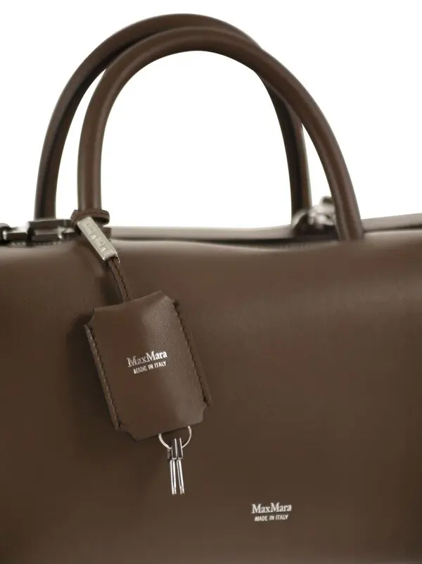 Max Mara Holdallm Medium Satchel In Natural Leather